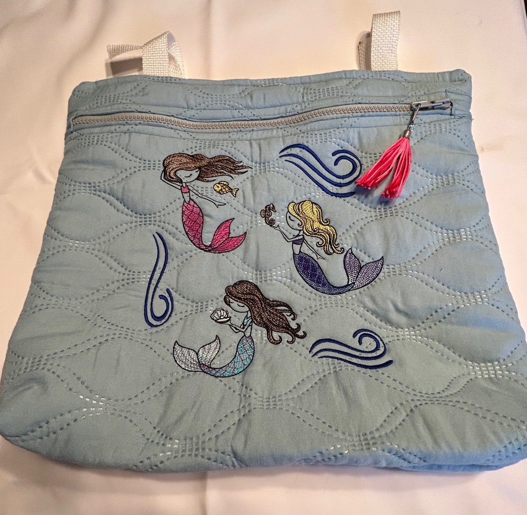 Mermaid Trio Embroidered on a Walker, Rolater, Wheelchair, or Medical ...
