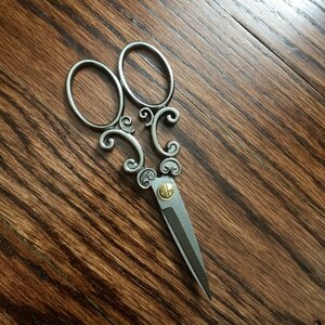 Cross Stitch and Embroidery Scissors, Antique Silver and Copper Small ...