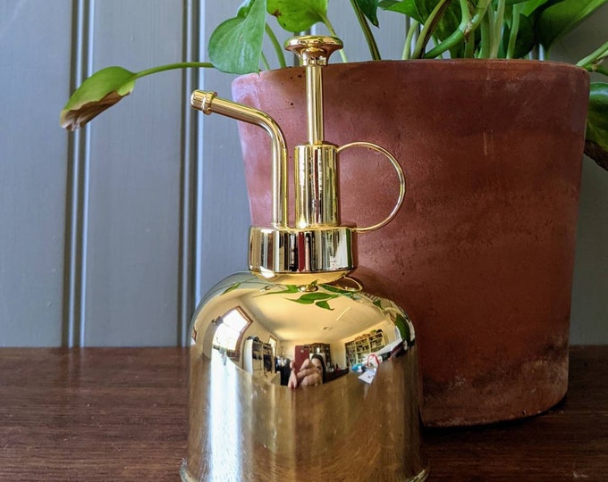 Vintage Inspired Metal Plant Mister, Gold Water Mister for House Plants ...