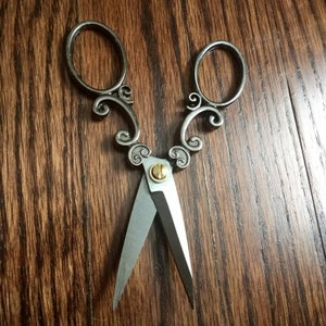 Cross Stitch and Embroidery Scissors, Antique Silver and Copper Small ...