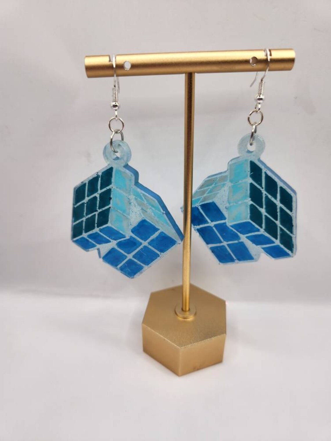 Rubik's Cube Earrings / Multiple Colors/ Handmade Gamer Earrings - Etsy