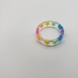 Rainbow Star Ring sizes 6-10 Available - Etsy