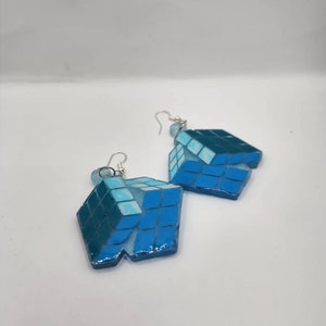 Rubik's Cube Earrings / Multiple Colors/ Handmade Gamer Earrings - Etsy