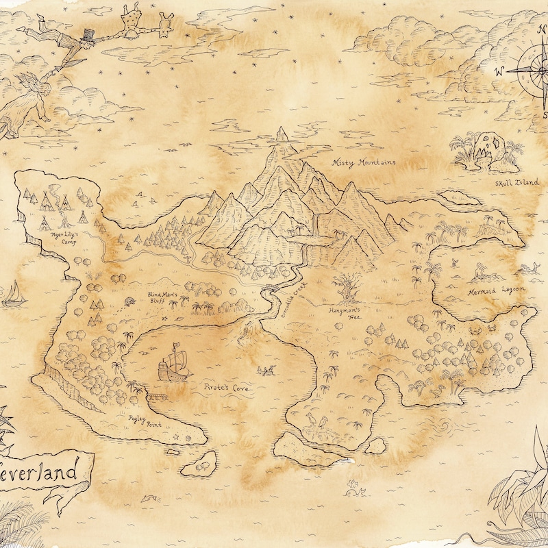 Neverland Map - Etsy