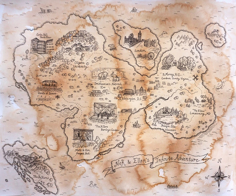 Custom Treasure Map - Etsy