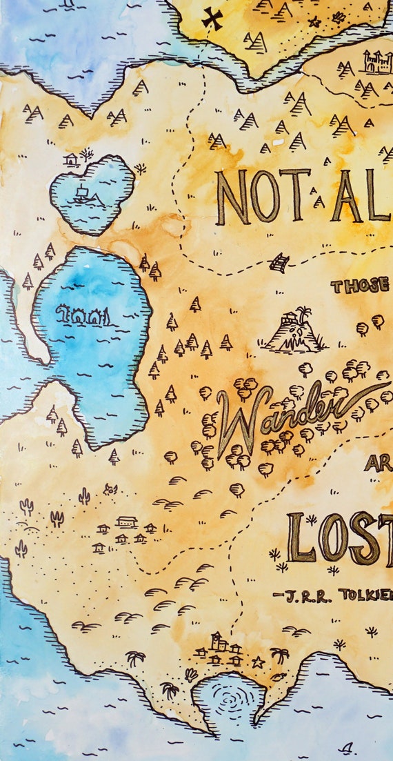 Not All Those Who Wander Are Lost Map Etsy Hotsell | emergencydentistry.com
