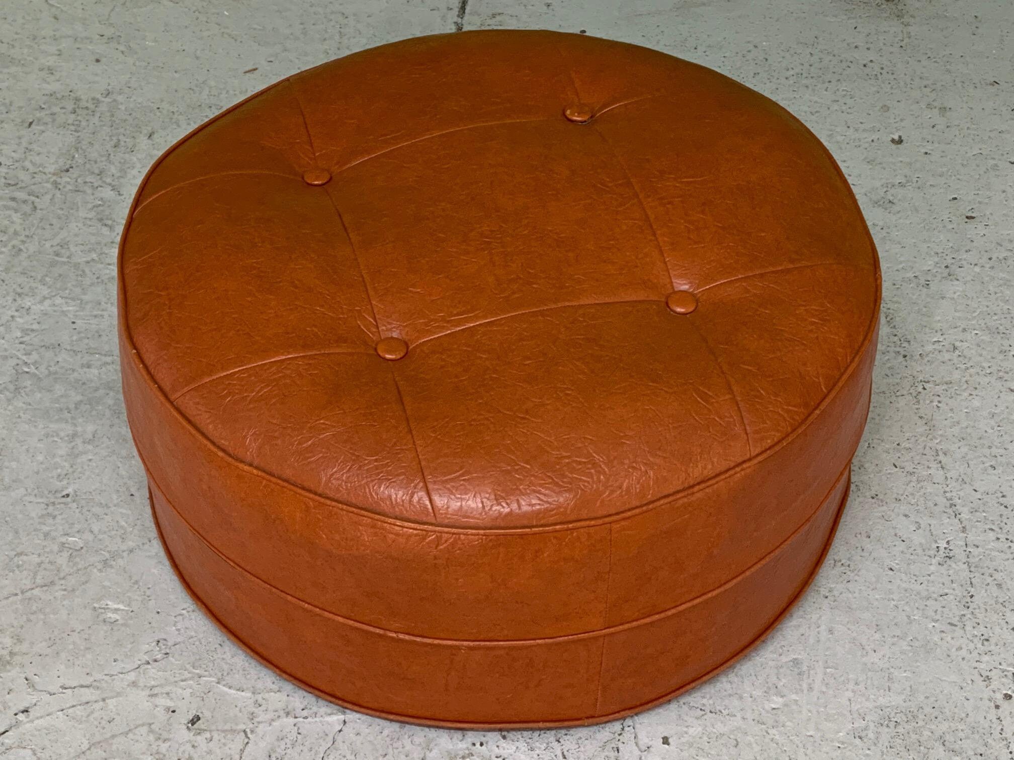 Mid Century Round Hassock or Footstool | Etsy