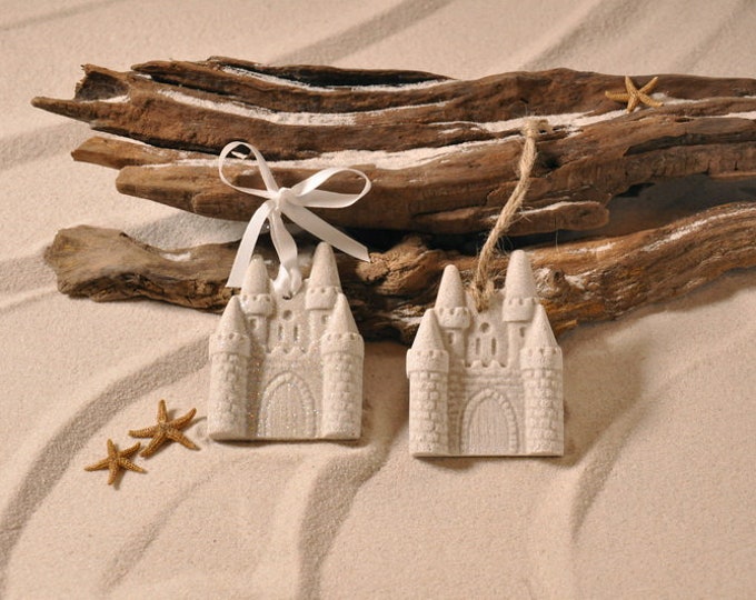 SAND CASTLE Made With Sand Ornament FAVORS - Etsy