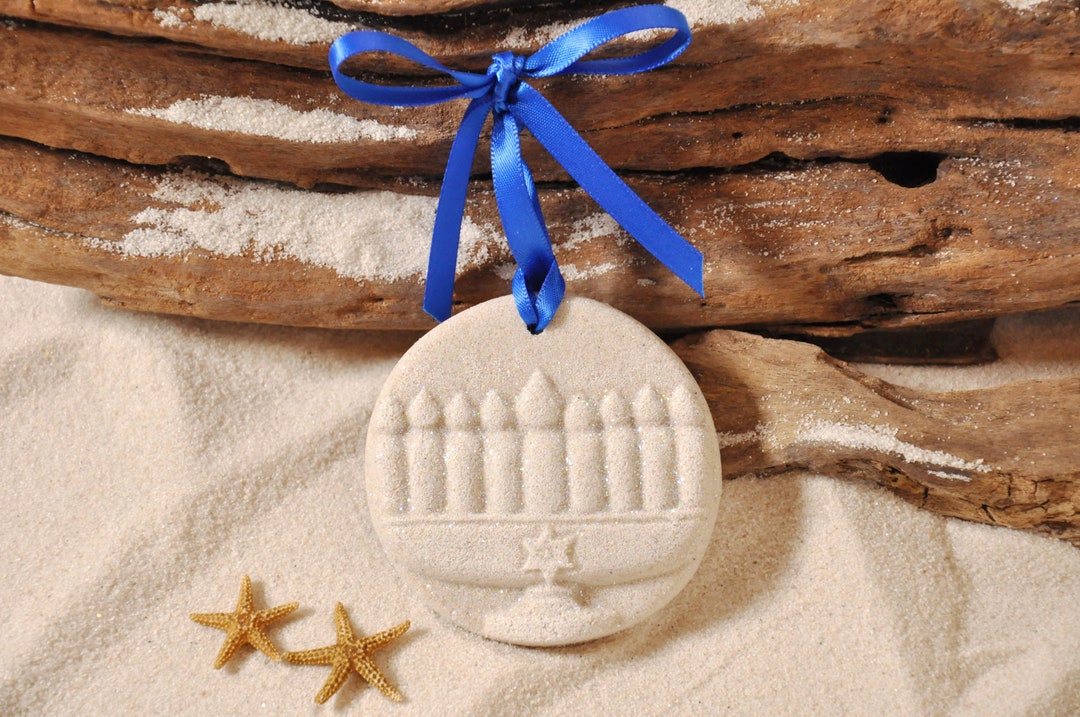 MENORAH Handcrafted Sand Ornament-jewish Worship-hanukkah-sabbath ...