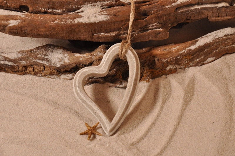 OPEN HEART Made With Sand Ornament - Etsy