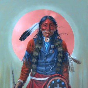 RED MOON RISING - Native American, Indian, Warrior, Spiritual, Arapaho ...