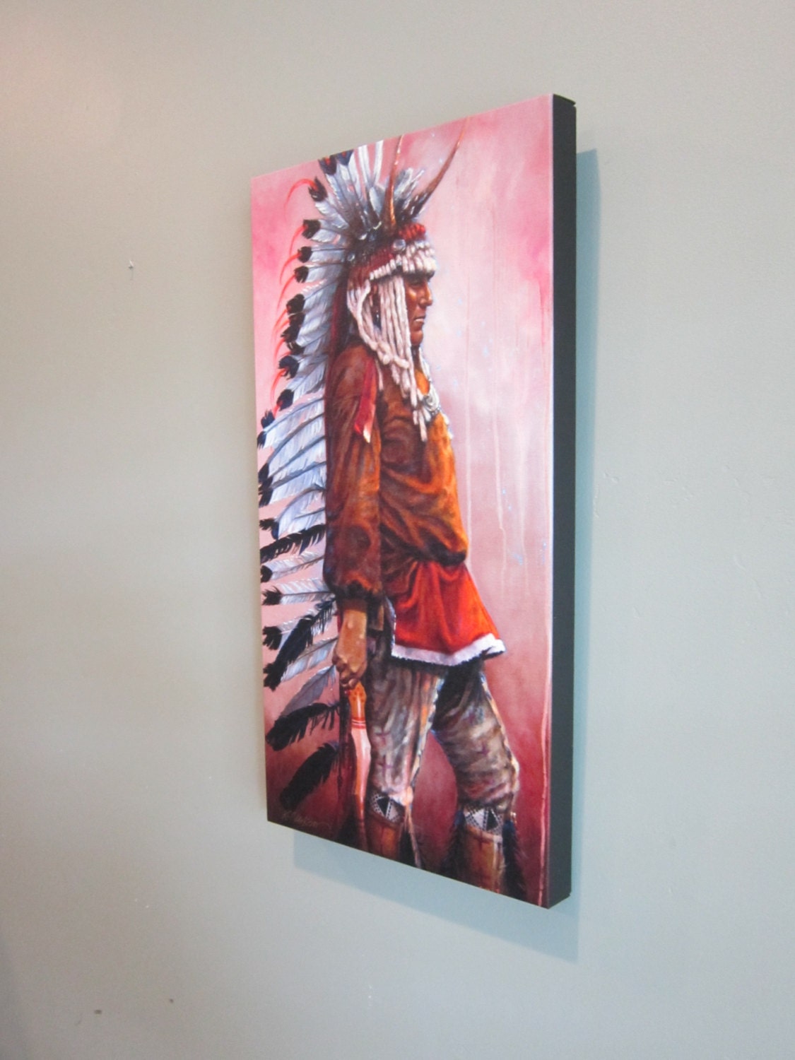 Sees CROW SPEAKING - Native American, Indian, Warrior, War Shirt, Coup ...