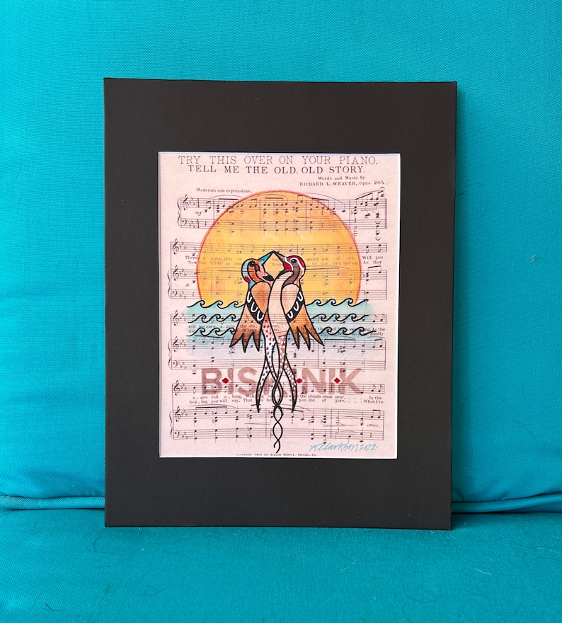 BISKINIK - CHOCTAW Legend Bird Ledger Art- the Sapsucker and the ...