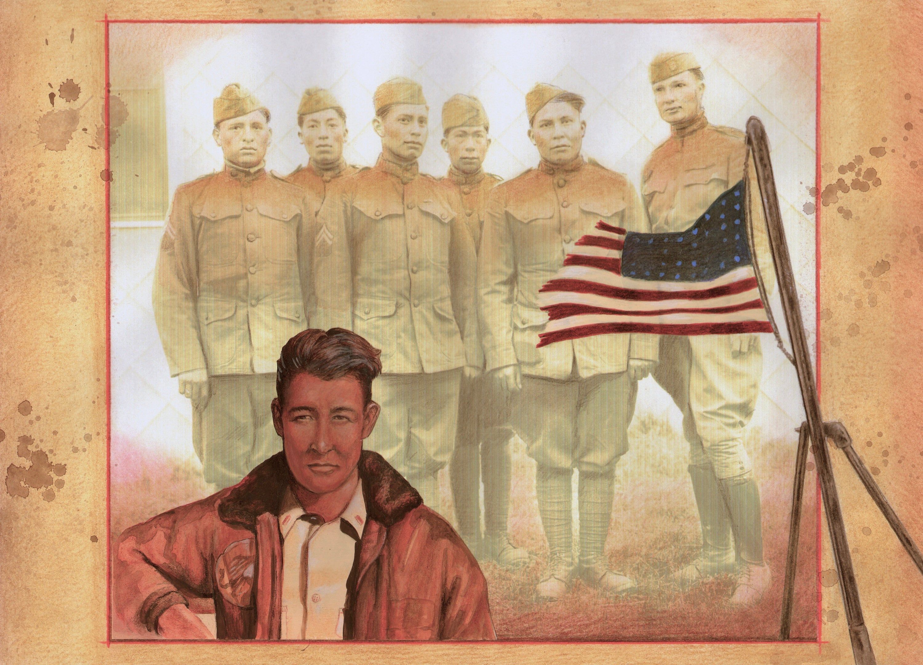 CHOCTAW ART Code Talker Ledger Art Native American - Etsy Australia