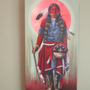 RED MOON RISING - Native American, Indian, Warrior, Spiritual, Arapaho ...