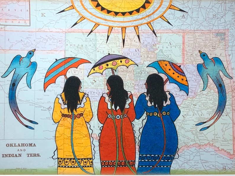 CHOCTAW ART NATION Ledger Art Native American - Etsy