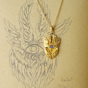 Biblically Inspired Seraphim Pendant - Handmade Sterling Silver Jewelry ...