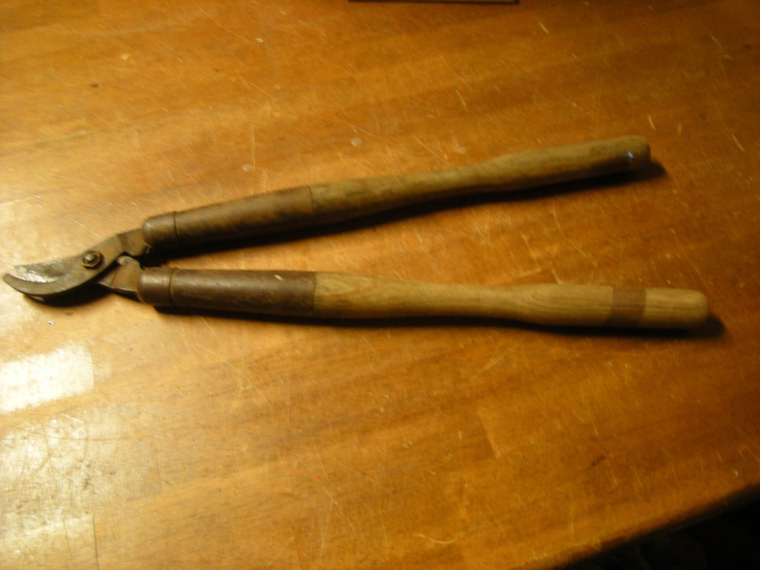 Antique Garden Shears-clippers-trimers-tool-gardening Tool-wood Handles ...