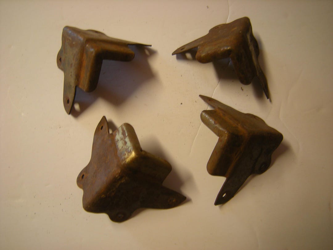 4 Trunk Corners-brass Corners-rusty-art-crafts-assemblage-supplies ...