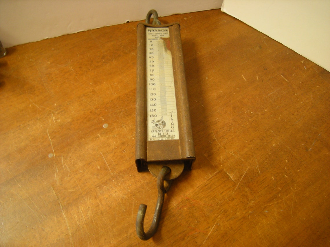 Antique Cotton Scale-hanson Scale-viking-to 160 Pounds-yard - Etsy