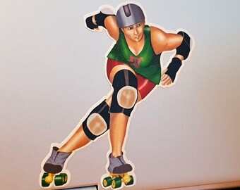 Let's Roll Vinyl Sticker Rollerskate Stickers Roller - Etsy
