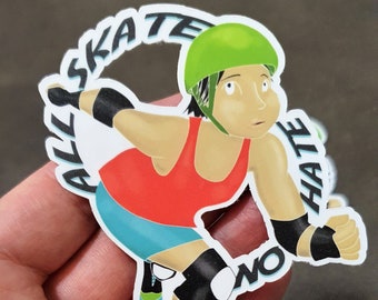 Let's Roll Vinyl Sticker Rollerskate Stickers Roller - Etsy