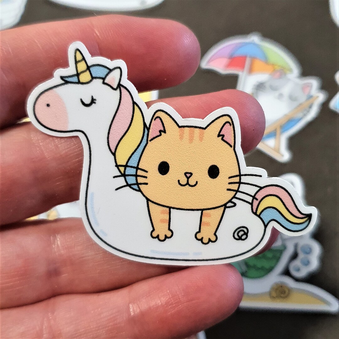 Cute Cat Sticker Set, 10-piece Pack - Etsy