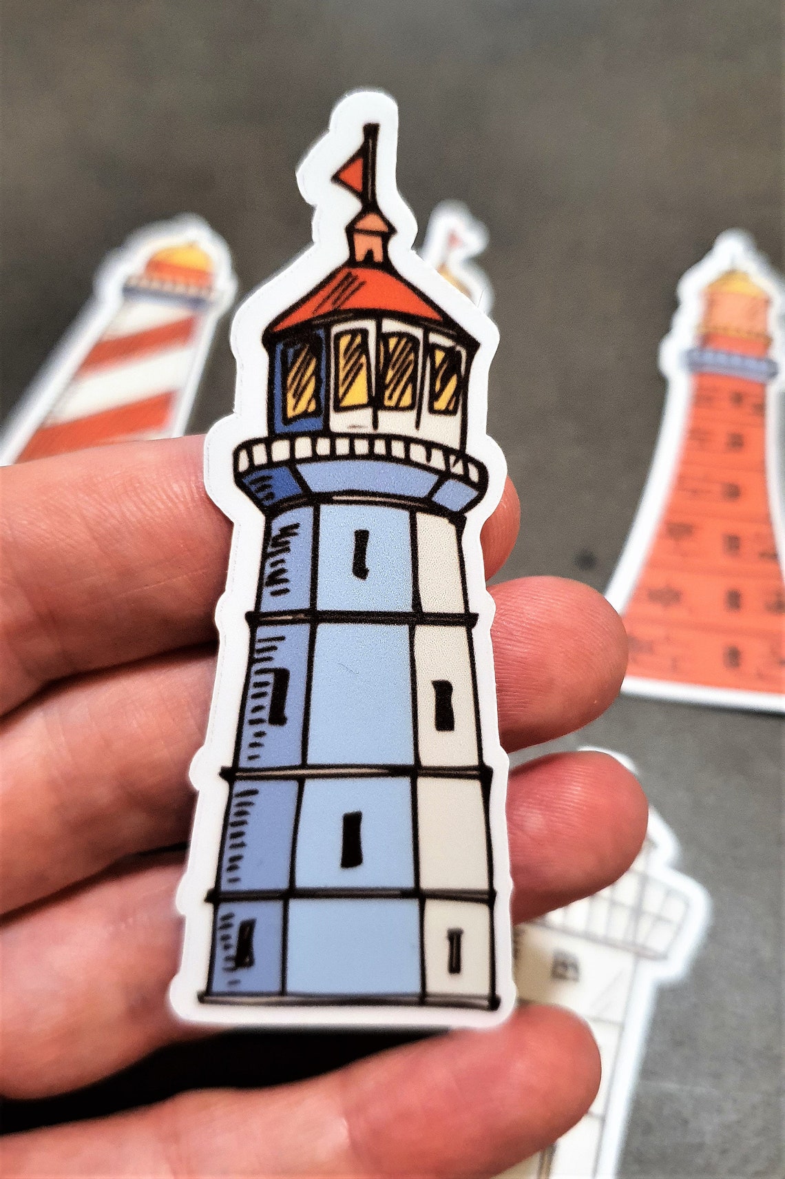 Lighthouse Sticker Pack, 8 Stickers of Light Houses - Etsy