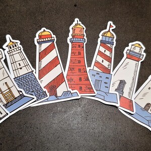 Lighthouse Sticker Pack, 8 Stickers of Light Houses - Etsy