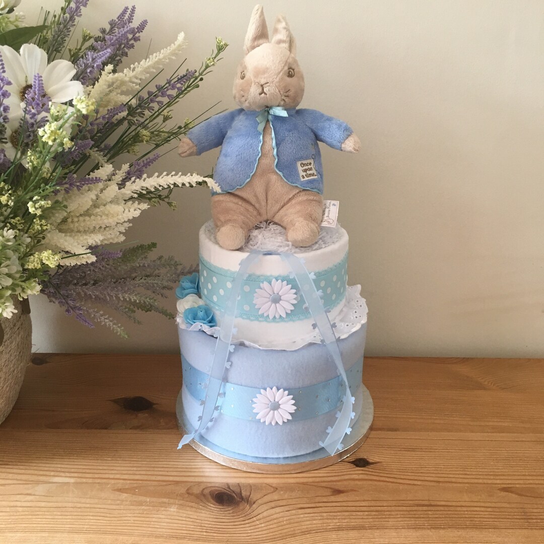 Peter Rabbit Two Tier Nappy Cake/baby Shower Gift/new Baby Gift/beatrix ...