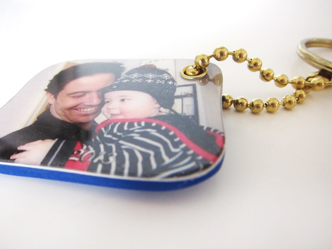 Personalized Photo Mini Keychain, Perfect Gift Idea for Grandparents ...