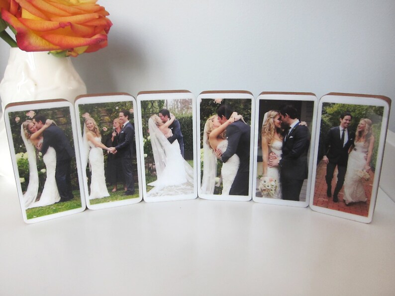 Personalized Handmade Wedding Photo Wood Blocks Perfect for Home ...