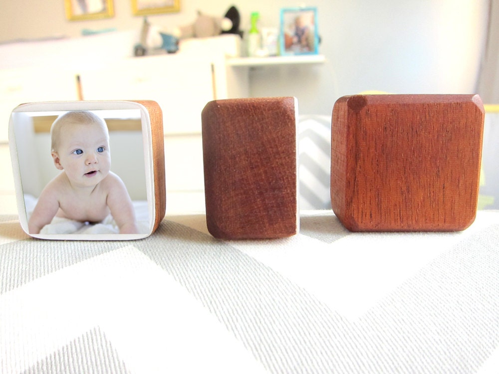 Custom Handmade Baby or Pregnancy Photo Wooden Blocks Perfect for Baby ...