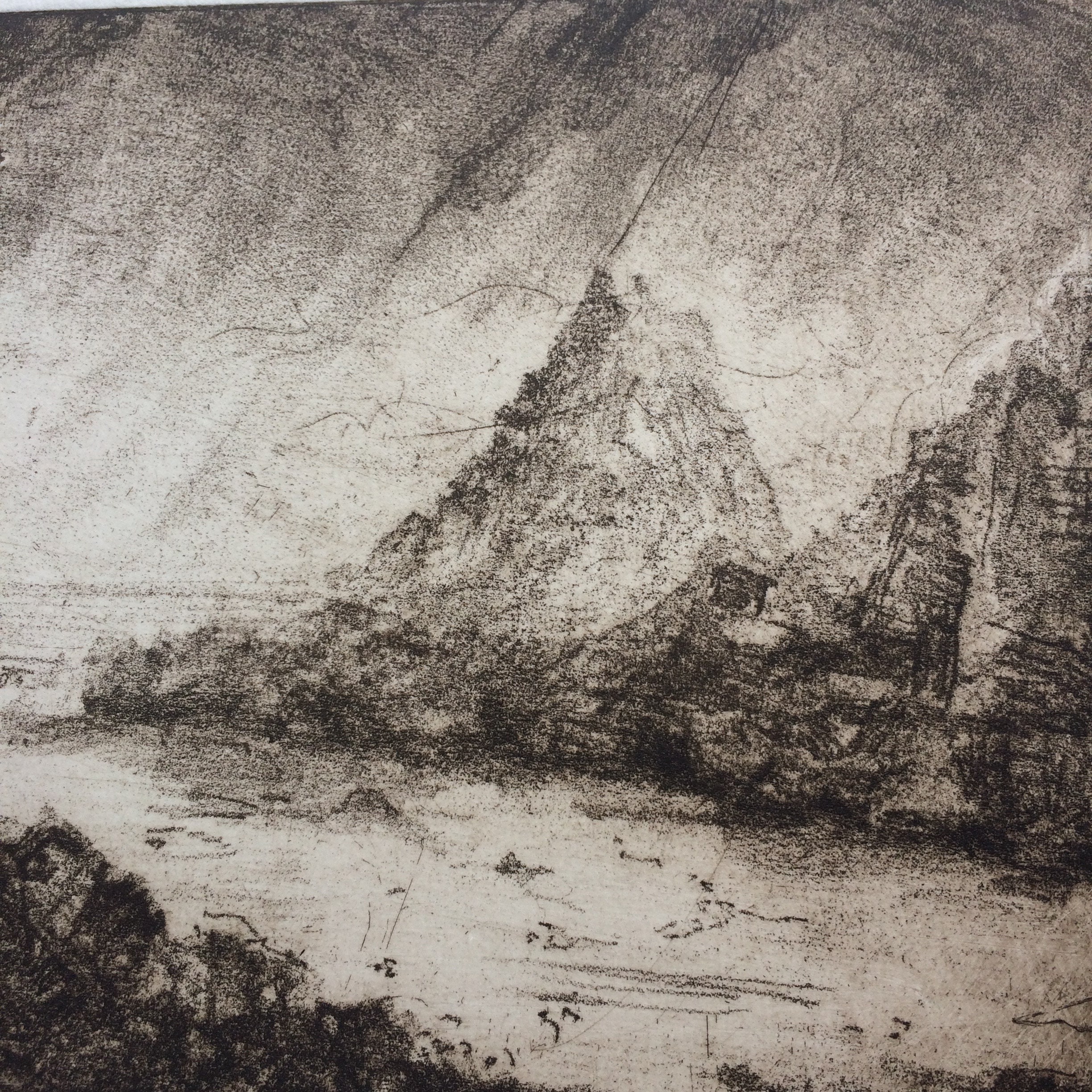 Original, Collectible Seascape Etching, 'cornish Coast' by Susan ...