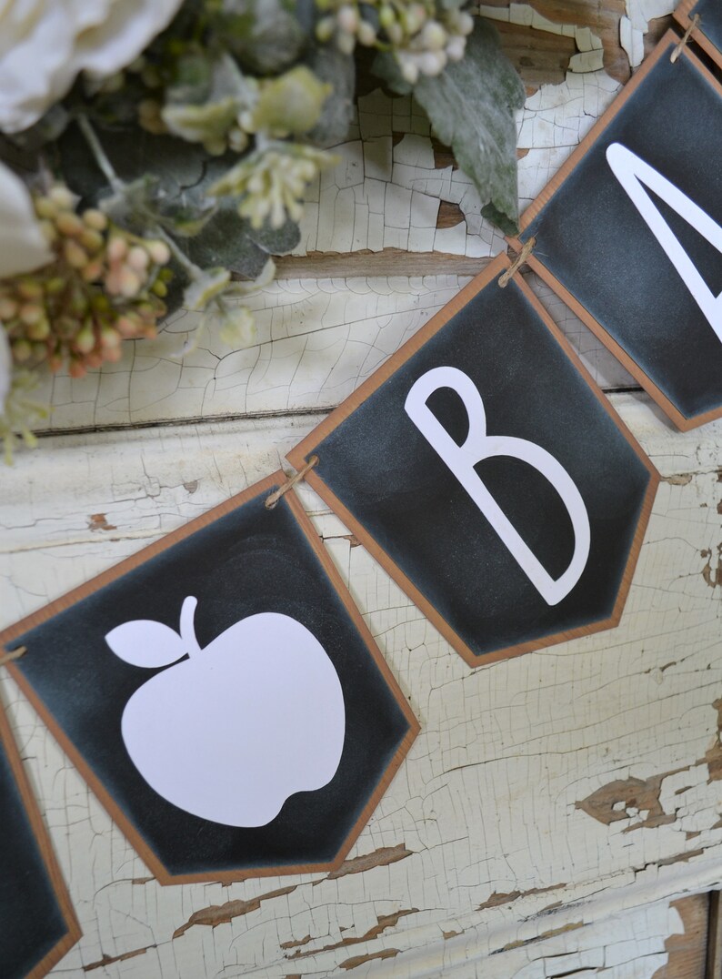 Teacher Classroom Banner, Classroom Welcome Back Banner, Chalkboard ...