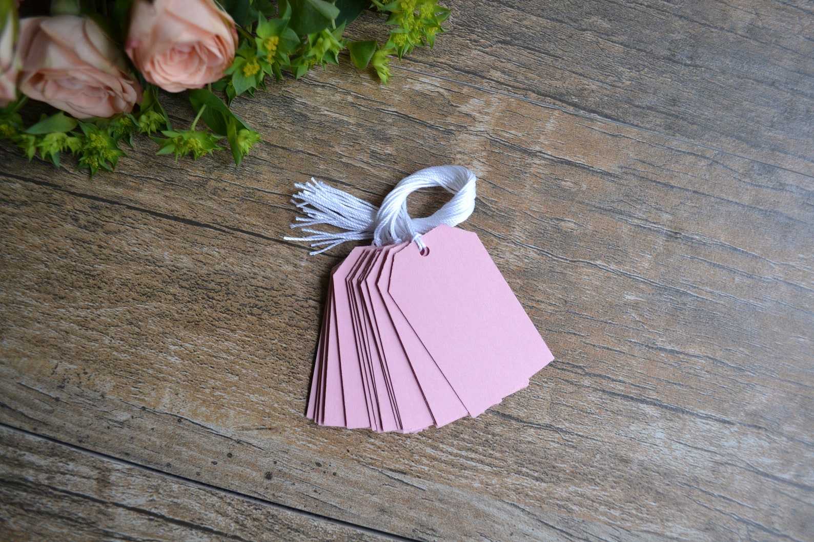 Baby Pink Parcel Tags With String Light Pink Parcel Tags - Etsy