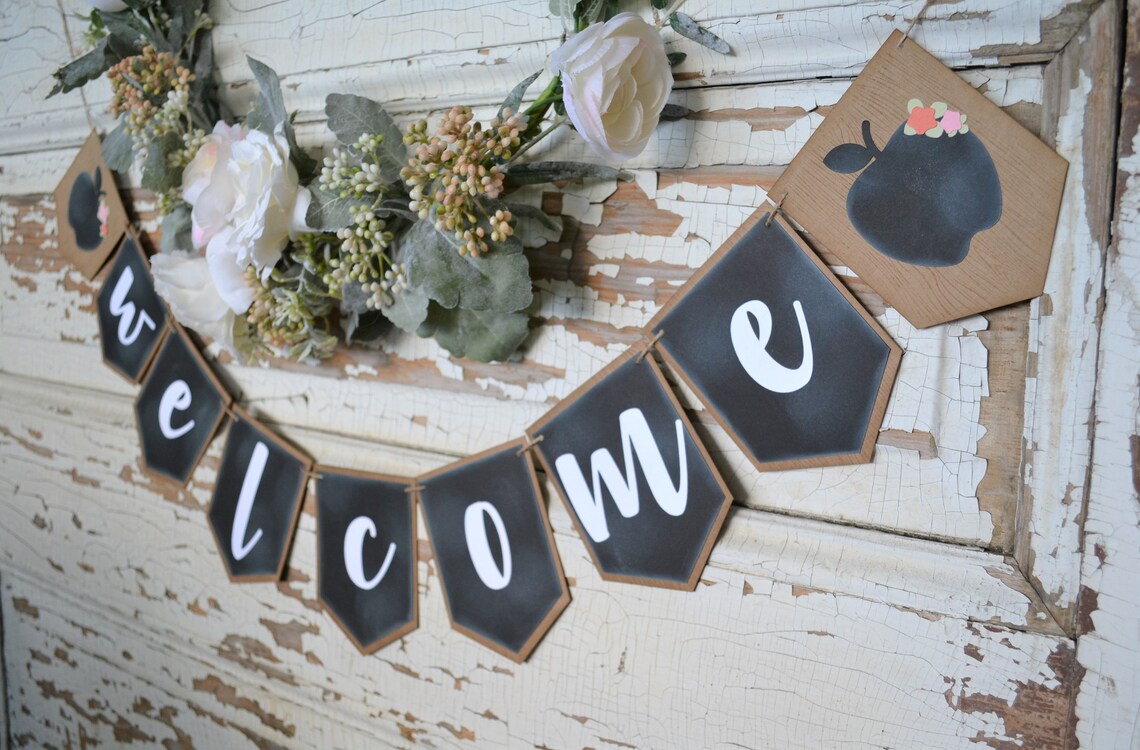 Teacher Classroom Banner Classroom Welcome Banner Chalkboard | Etsy