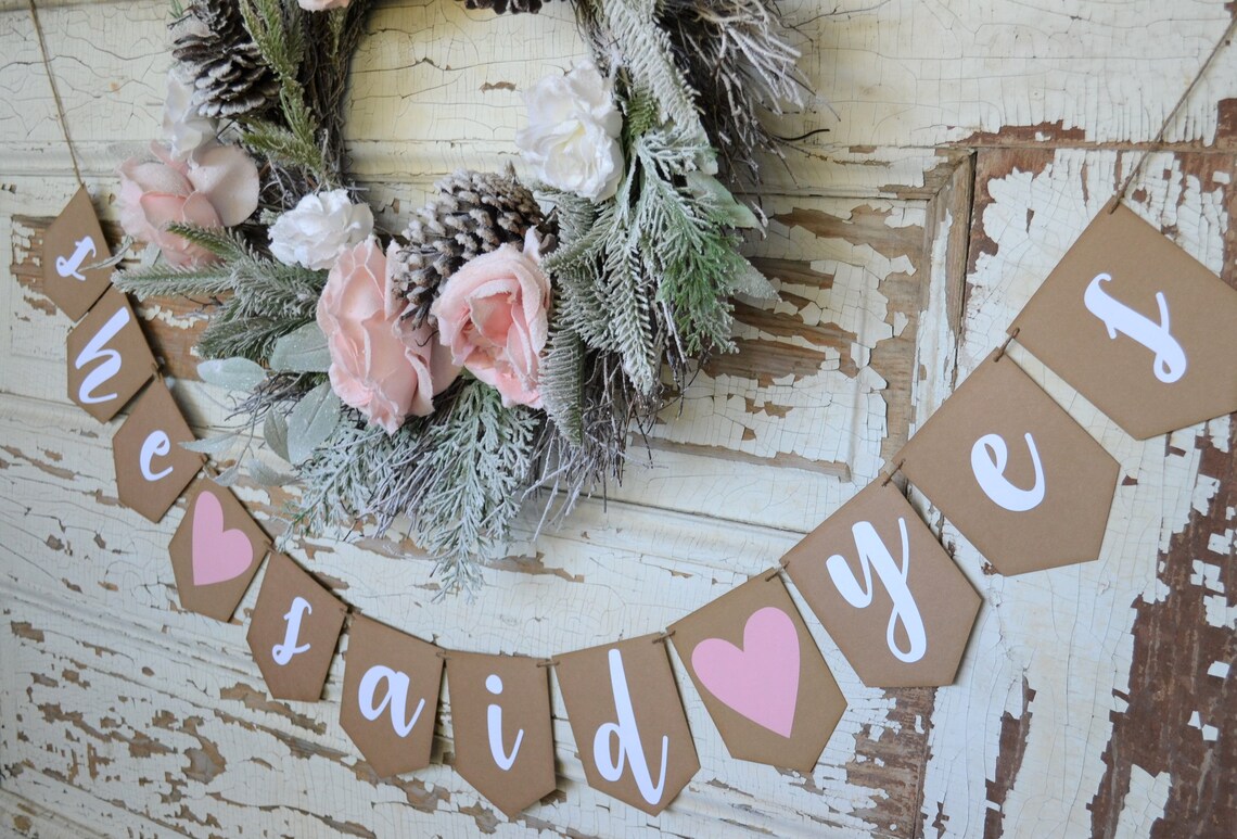 She Said Yes Banner, Engagement Party Banner, She Said Yes Sign, Bridal ...