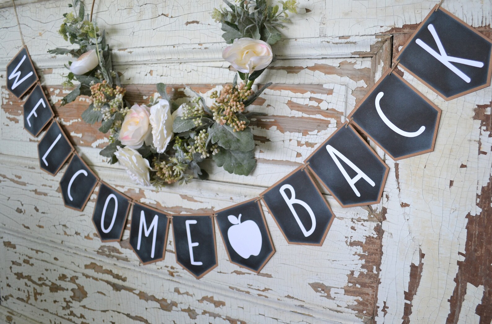 Teacher Classroom Banner, Classroom Welcome Back Banner, Chalkboard ...