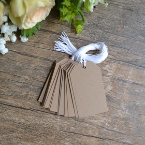 Kraft Parcel Tags With String, Kraft Price Tags, Kraft Parcel Favor ...