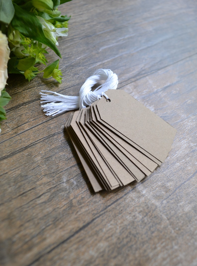 Kraft Parcel Tags With String Kraft Price Tags Kraft Parcel - Etsy
