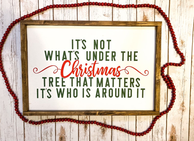 It's Not Whats Under the Tree That Matters Sign Christmas | Etsy