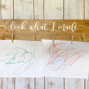 Look What I Made Sign Artwork Display Kids Art Display - Etsy