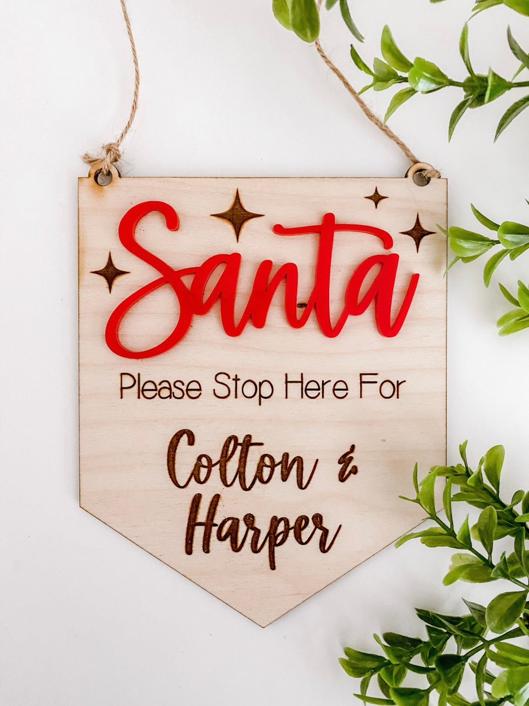 Stop Here Santa Sign Custom Santa Sign Christmas Decor - Etsy