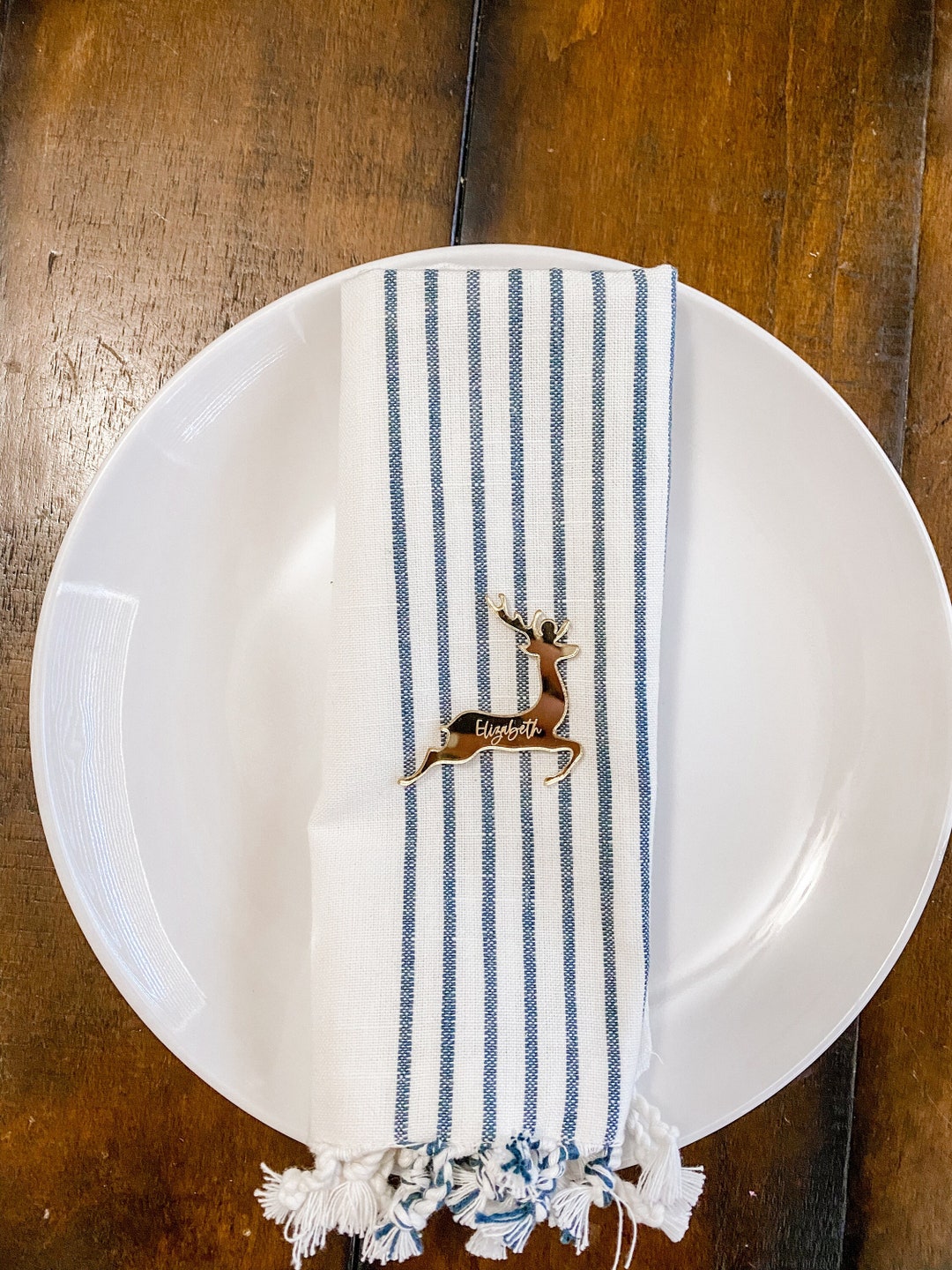 Reindeer Place Card Reindeer Decor Christmas Tabletop Decor ...