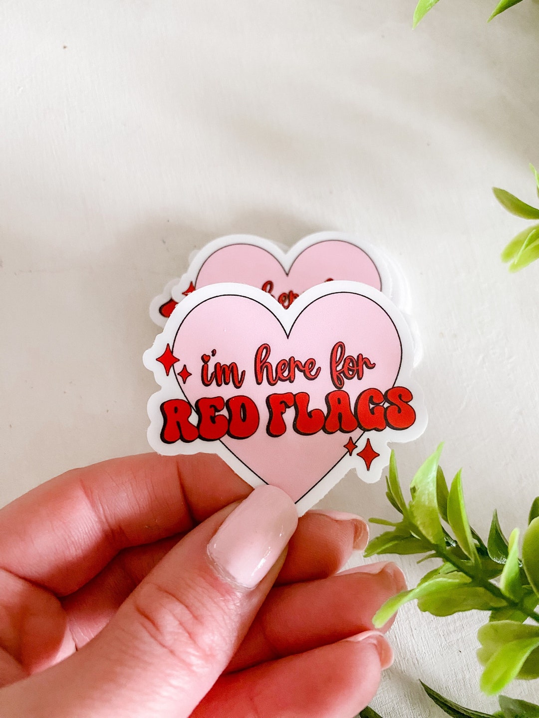 I'm Here for the Red Flags Sticker Smut Reader Bookish Merch Booktok ...