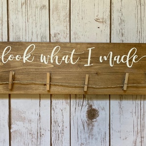 Look What I Made Sign Artwork Display Kids Art Display - Etsy