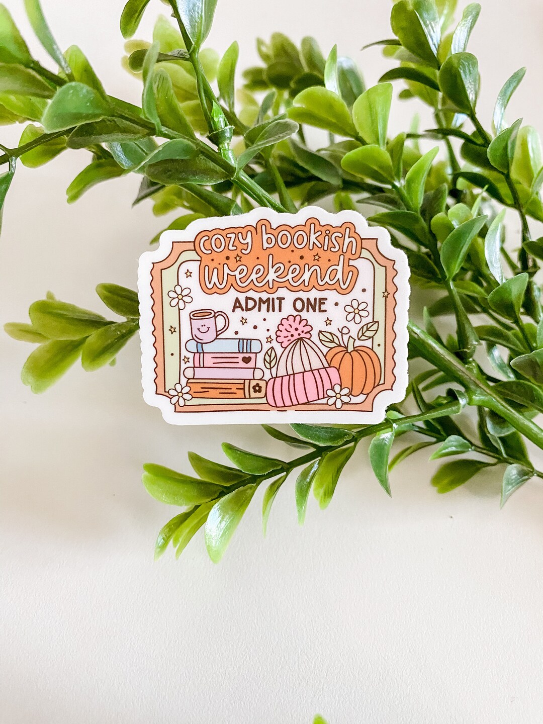 Cozy Bookish Weekend Sticker Bookish Sticker Book Club Sticker Kindle ...