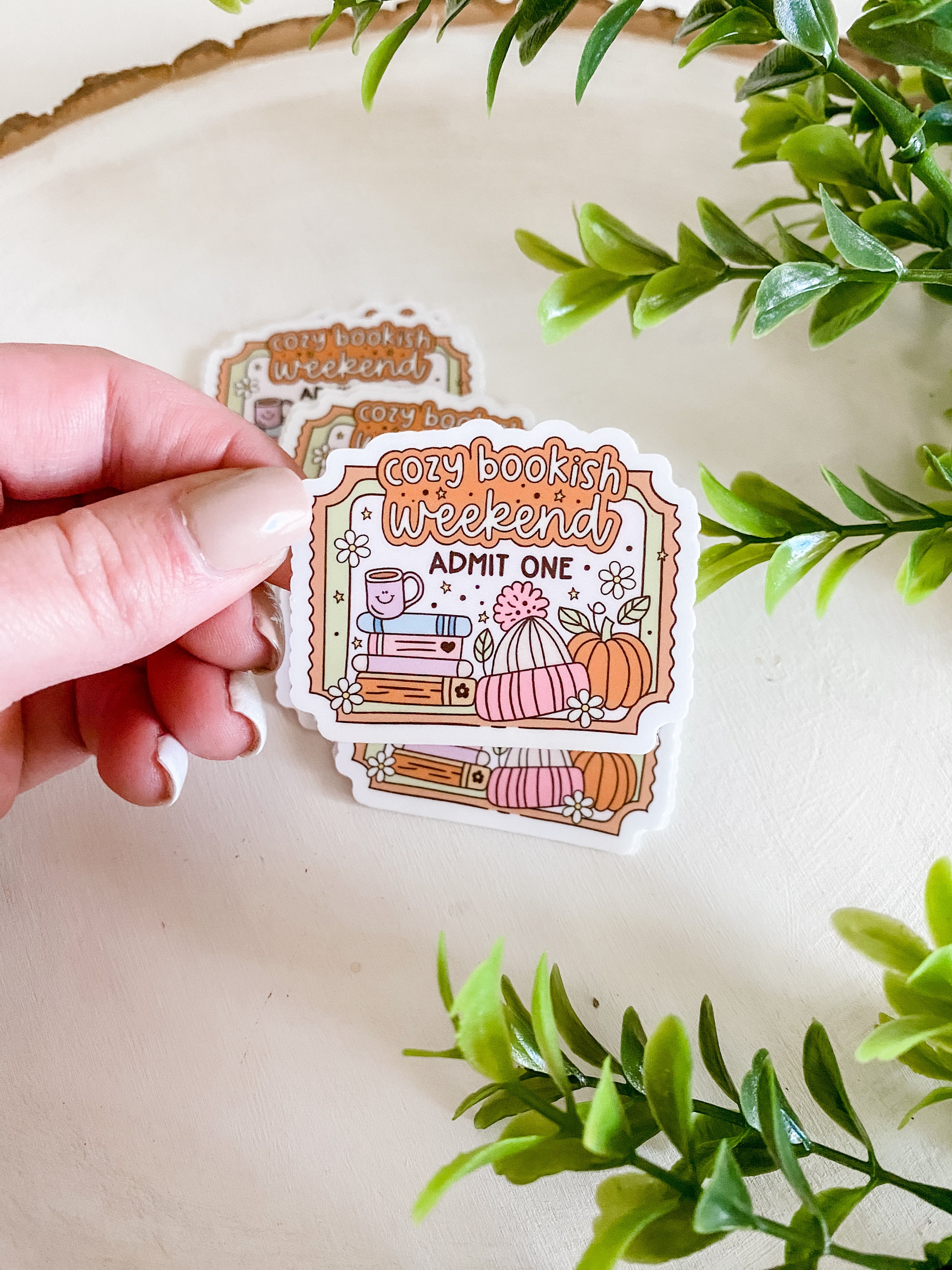 Cozy Bookish Weekend Sticker Bookish Sticker Book Club Sticker Kindle ...