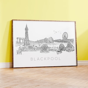 Blackpool Skyline Art Print - Etsy
